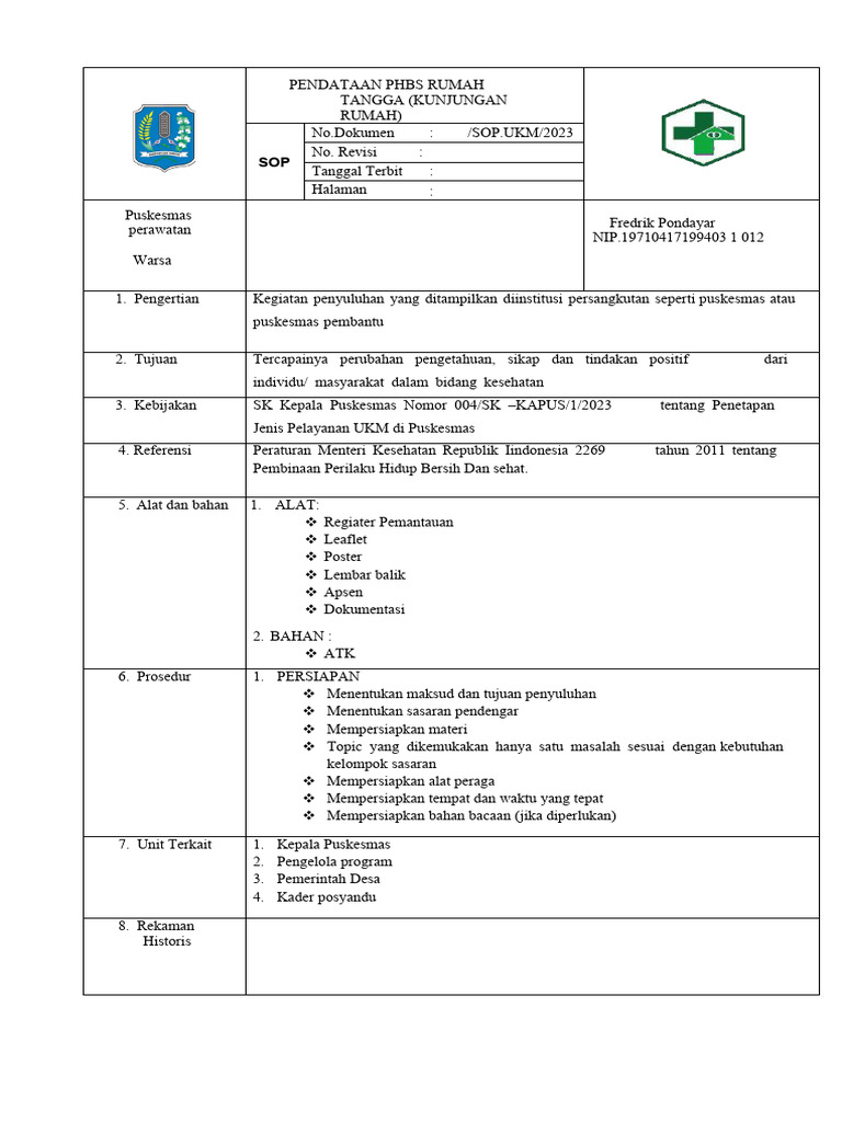 Sop PHBS RT | PDF | Pengembangan Diri | Sains & Matematika