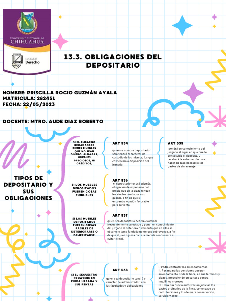 OBLIGACIONES DEL DEPOSITARIO | PDF | Gobierno