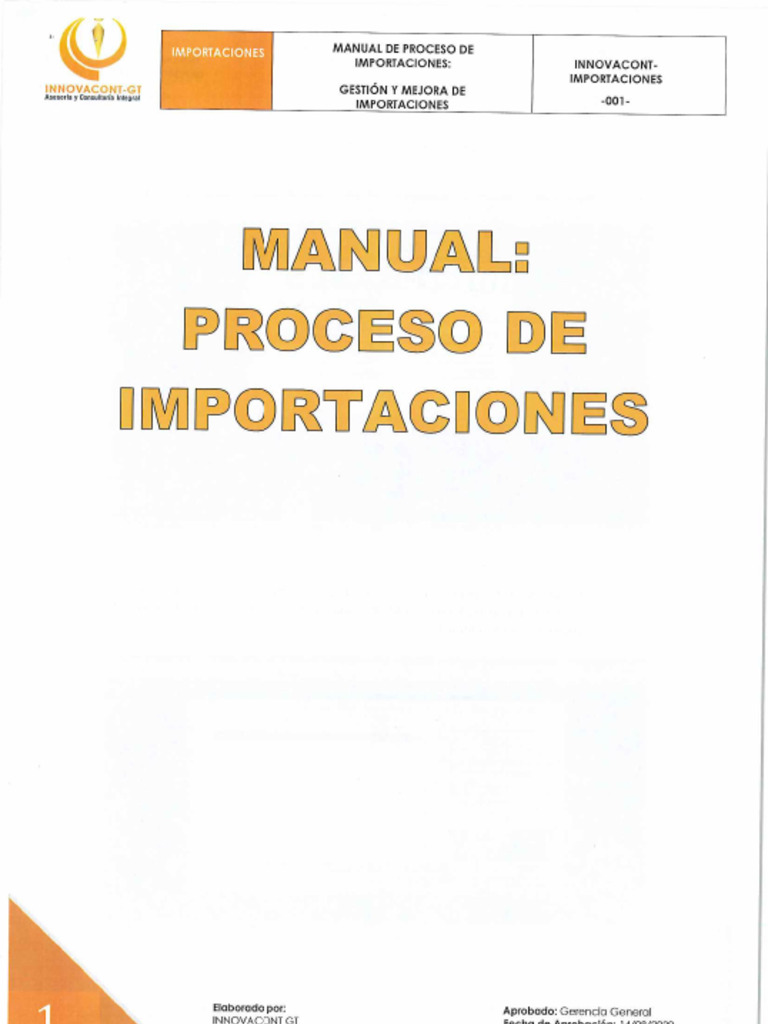 Manual de Proceso de Importaciones | PDF