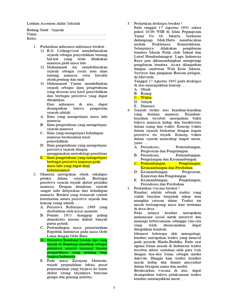 Latihan AAS | PDF | Ilmu Sosial