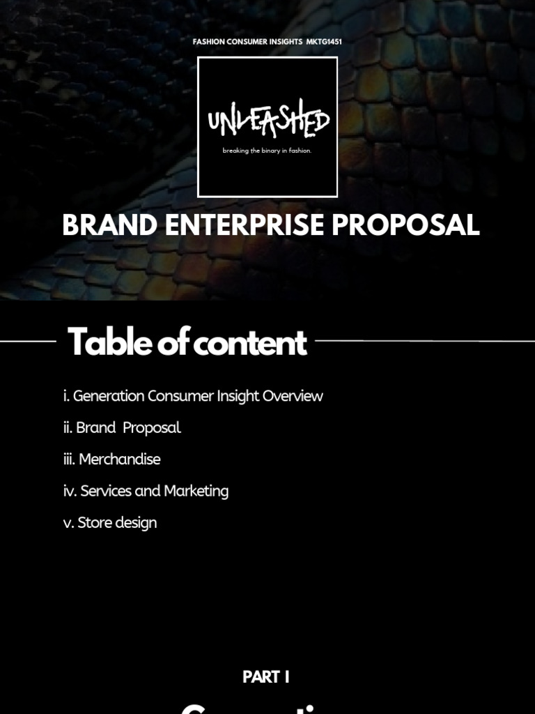 MKTG1451 - Assignment 3 (Brand Enterprise Proposal) | PDF | Fashion | Brand