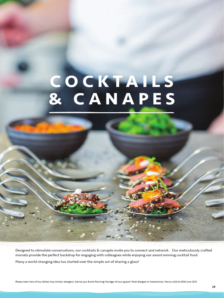 Cocktails Canapes 2017 2018 | PDF | Thai Cuisine | Curry