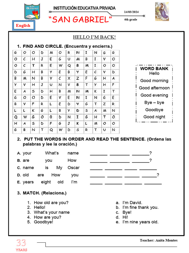 CUARTO 1 - HELLO IM BACK | PDF