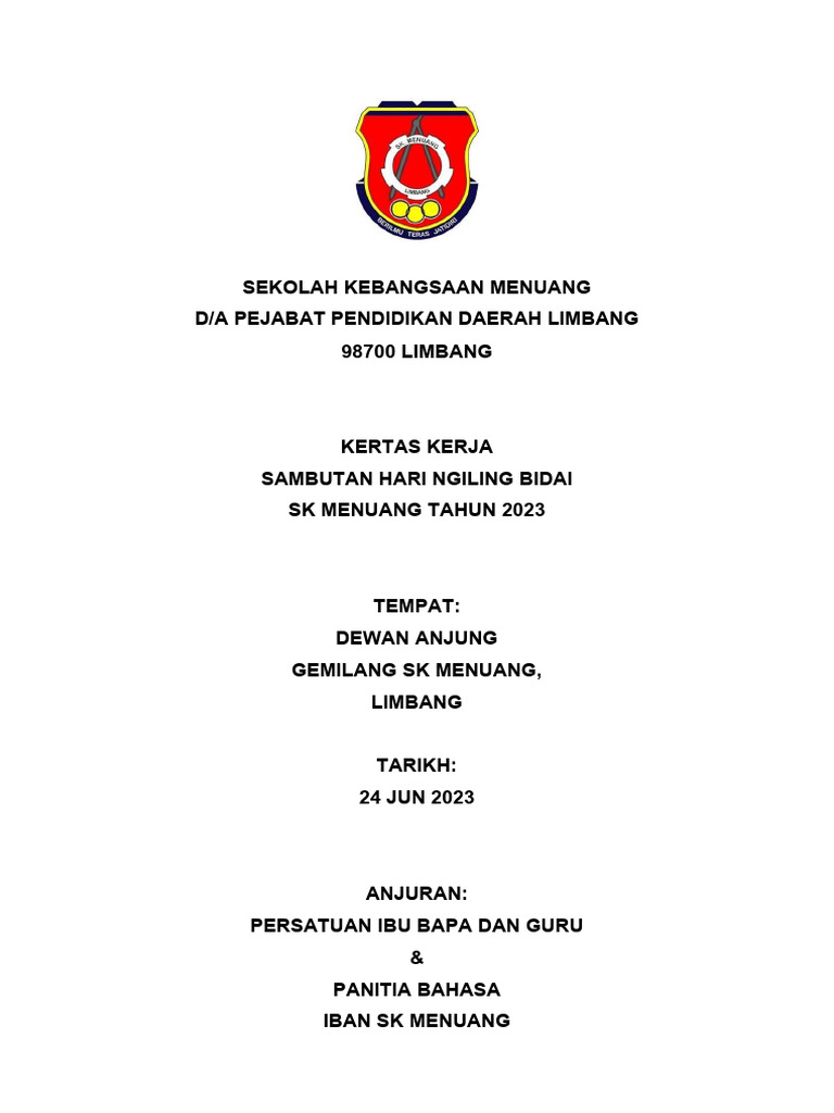 Kertas Kerja Ngiling Bidai 2023 TERKINI | PDF