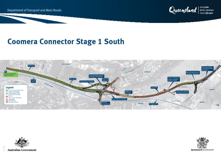 Coomera Connector Stage 1 South Plan | PDF | Streets And Roads | Road