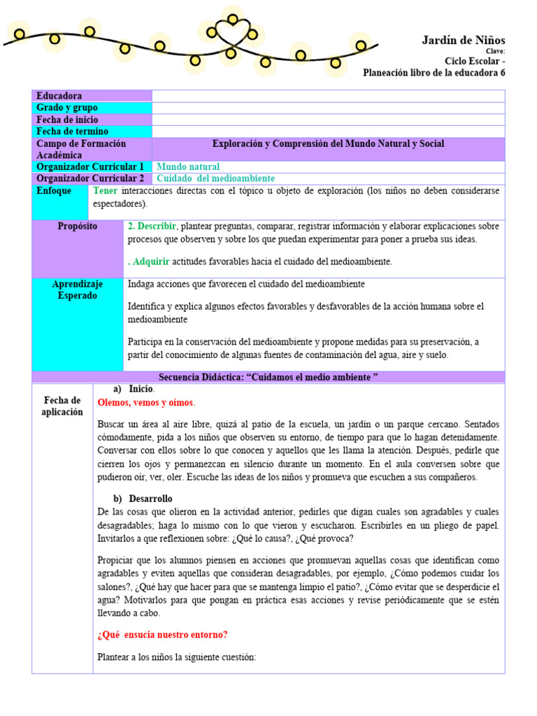 6 Exploracion y Comprension Del Mundo Natural y Social Cuidamos El ...