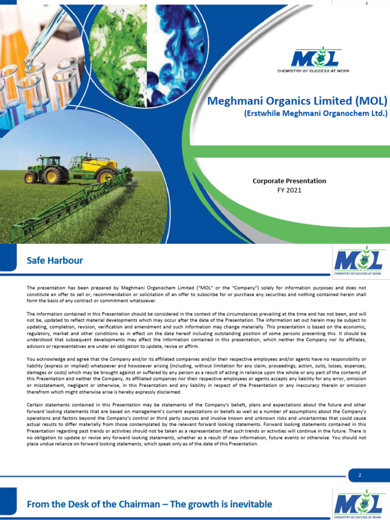 Meghmani Organics Limited Corporate Presentation FY2021 | PDF ...