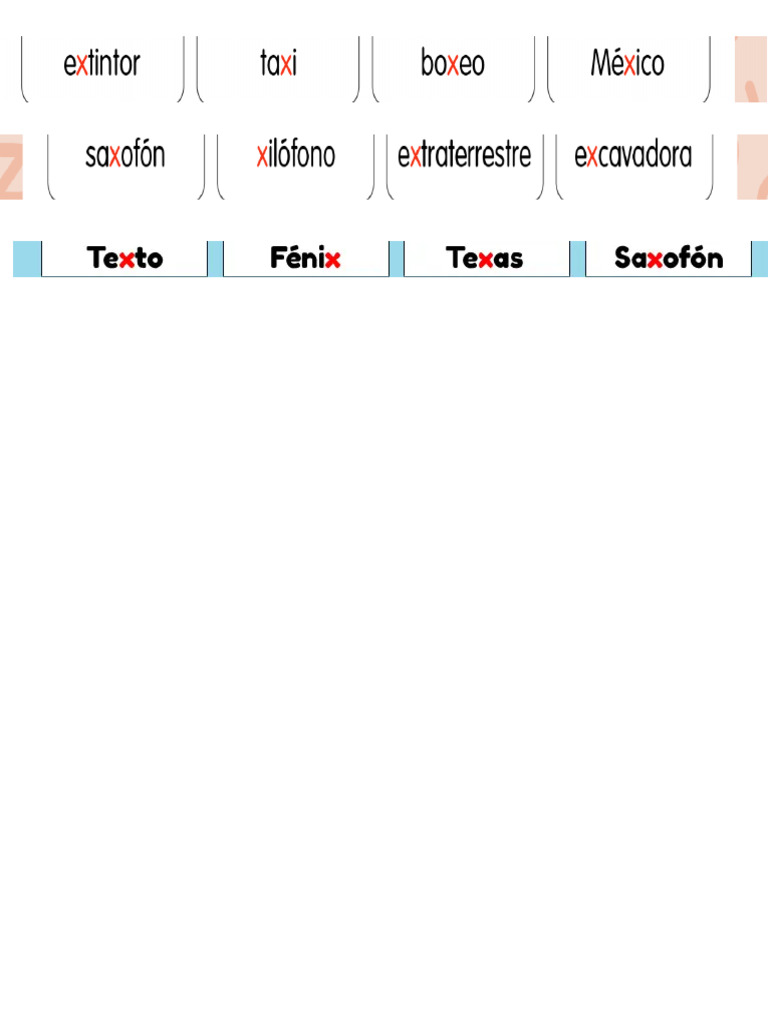 PALABRAS CON X | PDF