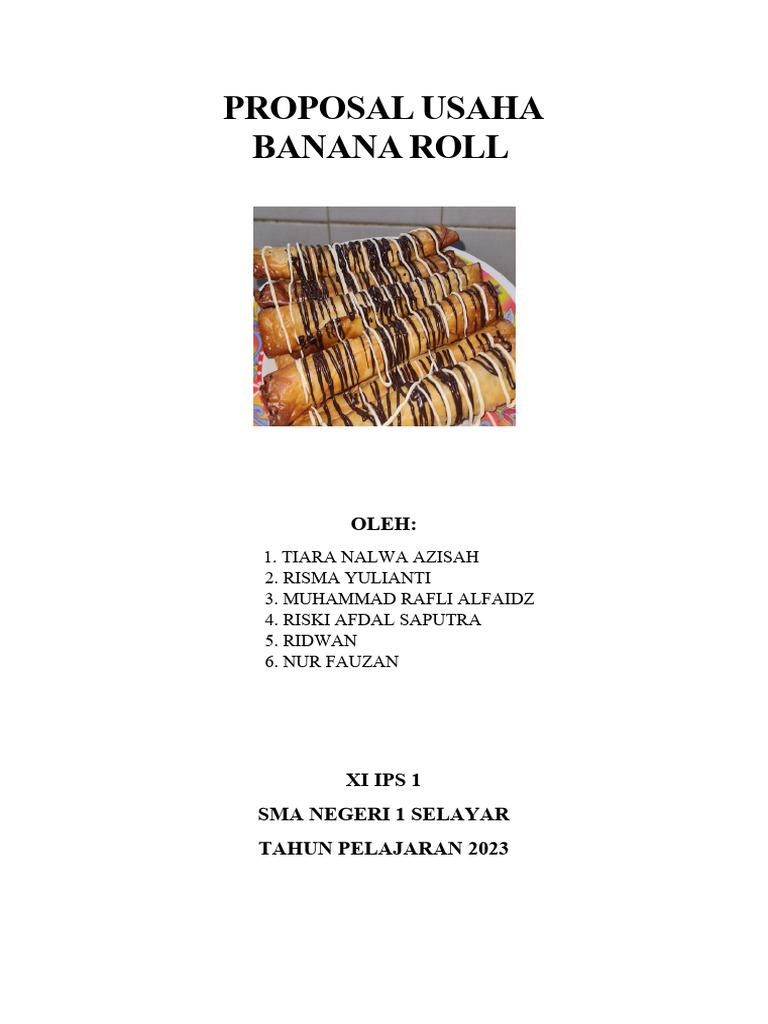 Proposal Banana Roll | PDF | Bisnis