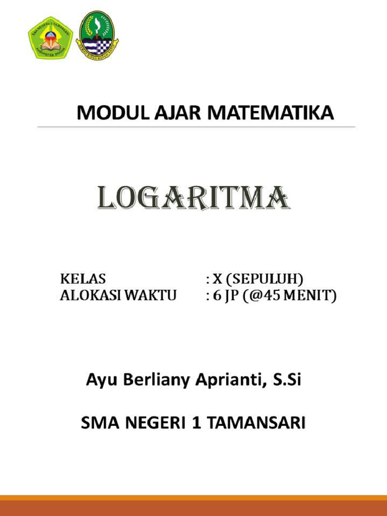 Modul Ajar Logaritma Ayu | PDF