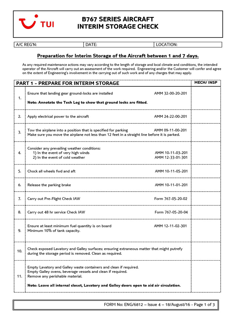 6812 b767 Series Aircraft Interim Storage - Iss4 | PDF | Flight Control ...