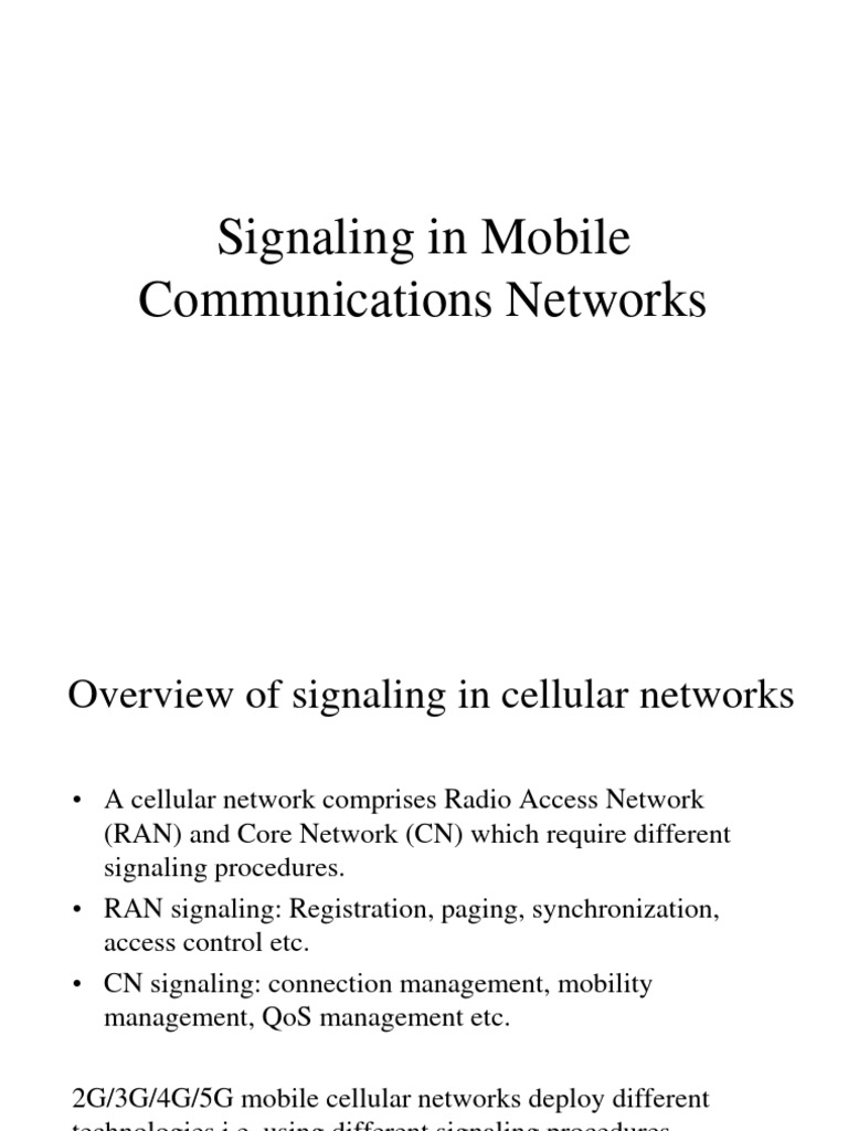 Week 5- Bao hieu trong mang di dong 2G - 3G | PDF | Electronics ...