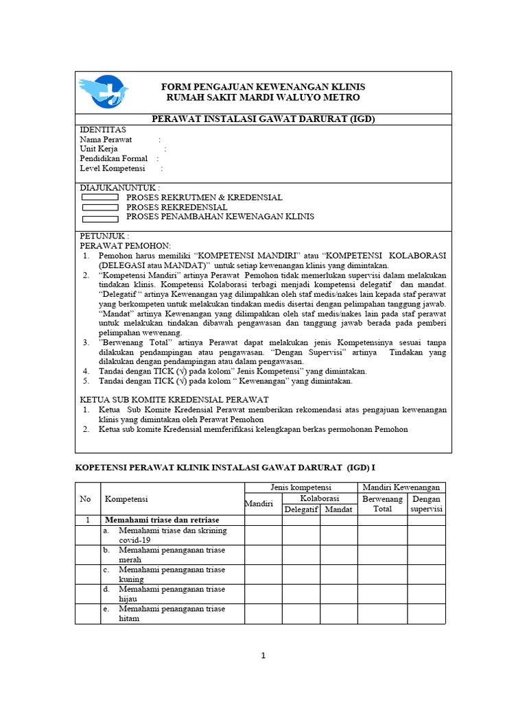 Form Pengajuan RKK Perawat IGD | PDF | Pengembangan Diri | Kesehatan Holistik