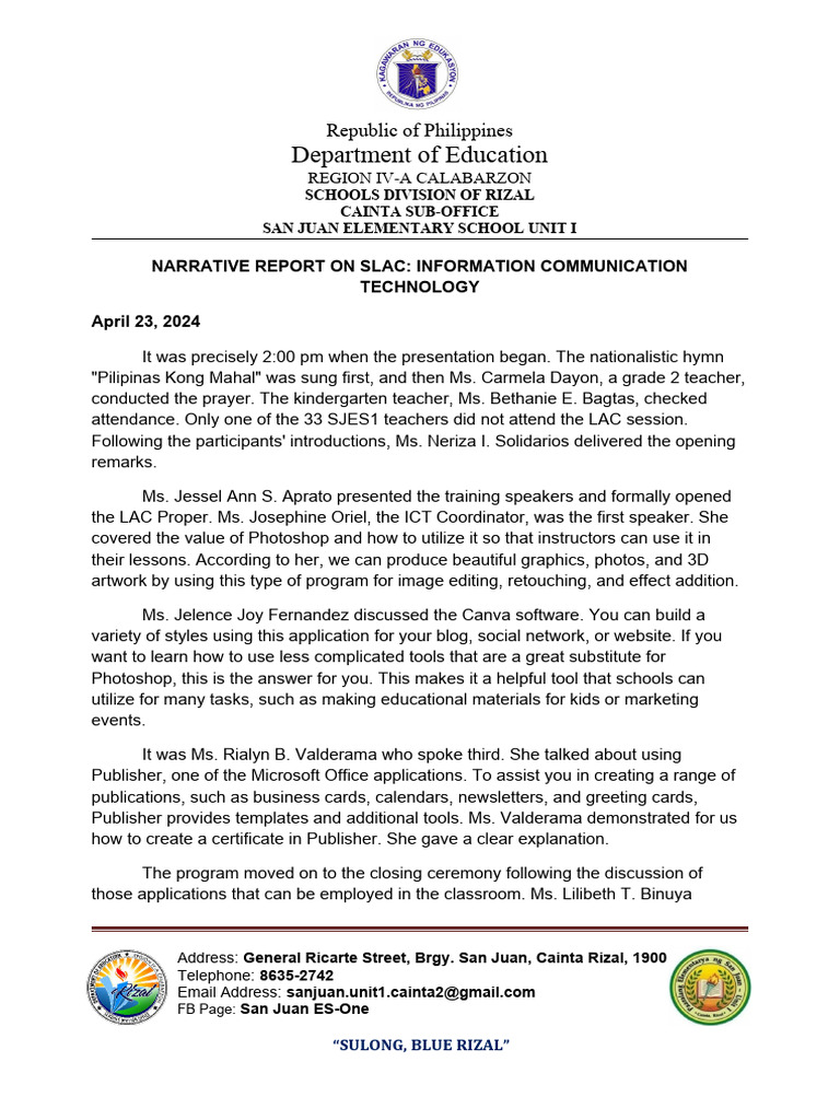 Lac Narrative | PDF | Computing | Human Communication