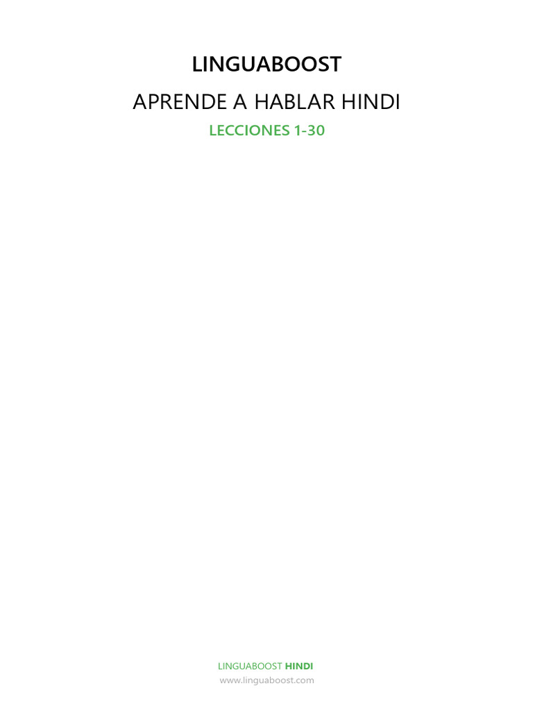 LinguaBoost Hindi | PDF