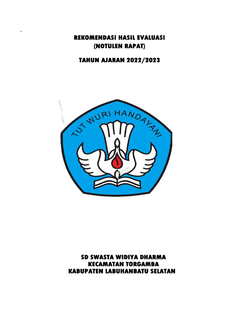 Dokumen Rekomendasi Dari Hasil Evaluasi (Notulen Rapat) | PDF