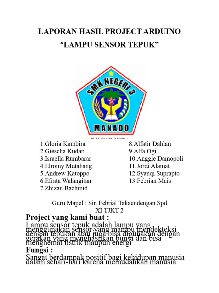 Laporan Hasil Project Arduino | PDF