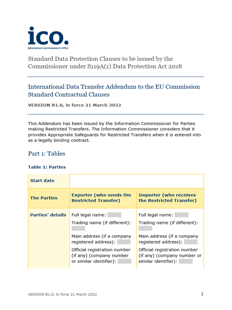International Data Transfer Addendum | PDF | Justice | Crime & Violence