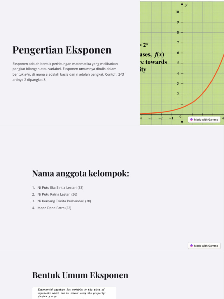 Pengertian Eksponen | PDF