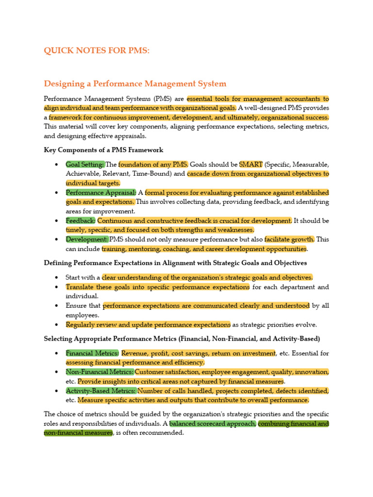 Performance Management System | PDF | Performance Appraisal | Performance Indicator