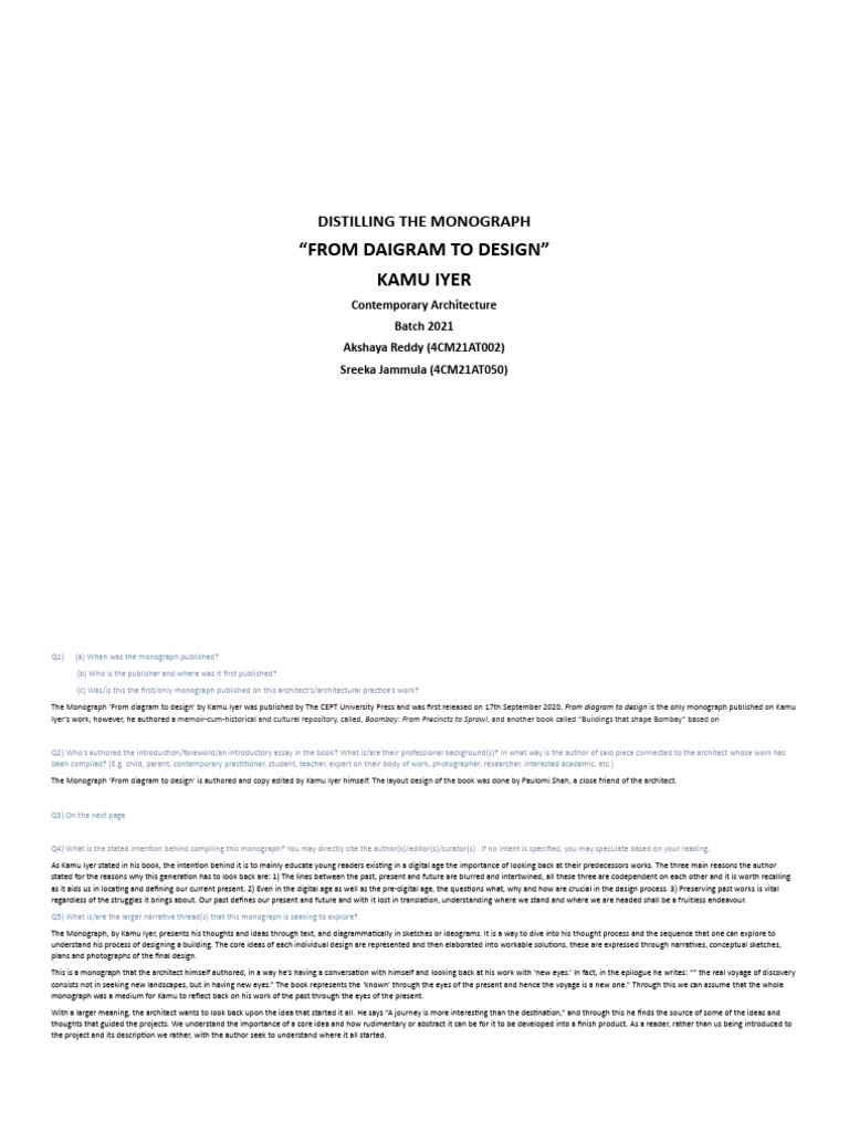 "From Diagram to Design: Monograph" | PDF | Books | Drawing