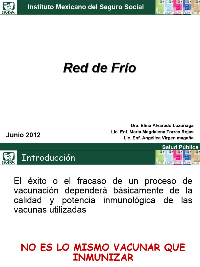 Red de Frío | PDF | Vacunas | Agua