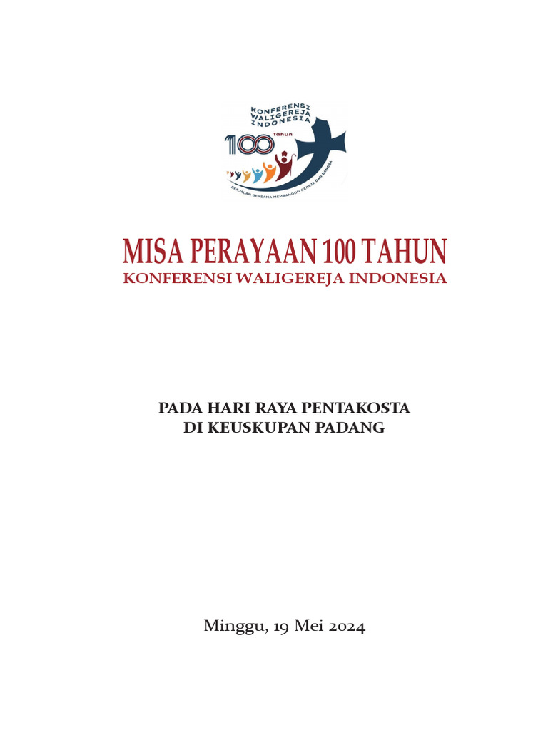Misa 100 Tahun KWI 2024 PDF | PDF | Filsafat | Kajian Bahasa Asing