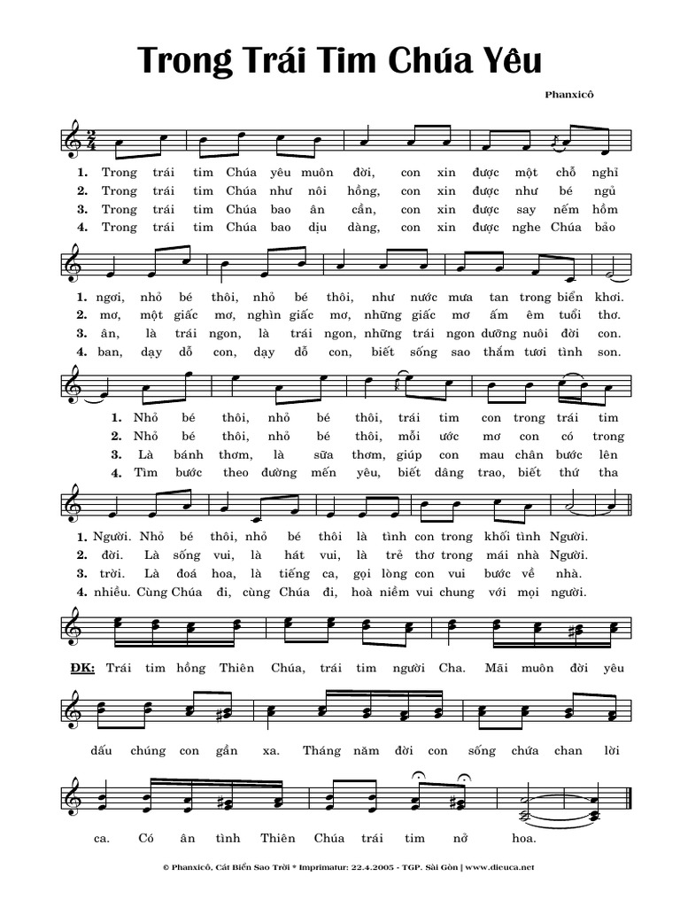 Trong Trai Tim Chua Yeu - Phanxico | PDF