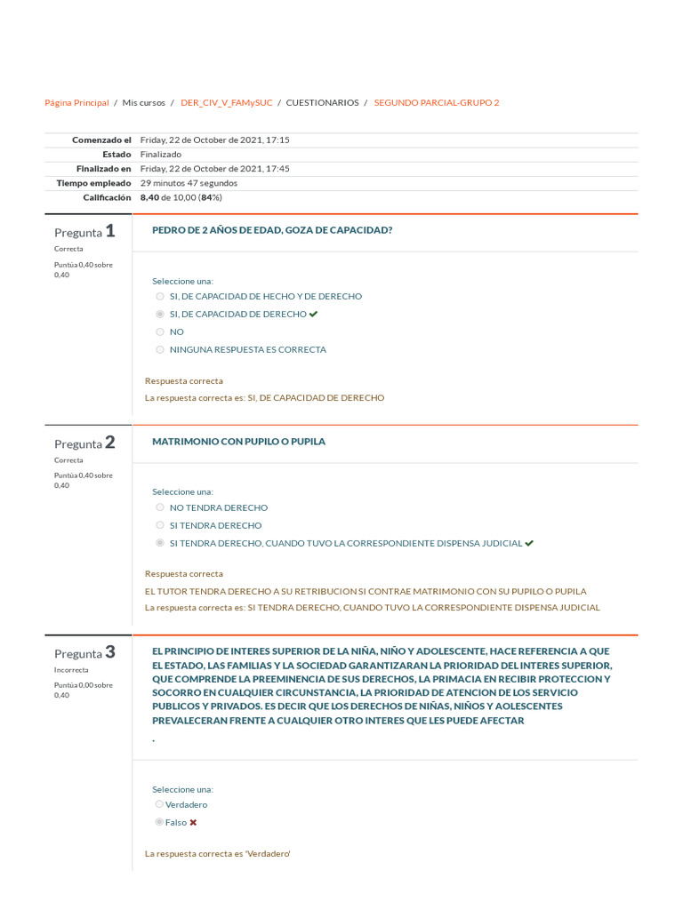 SEGUNDO PARCIAL-GRUPO 2 - Revisión Del Intento | PDF | Adopción | Arreglos de vivienda