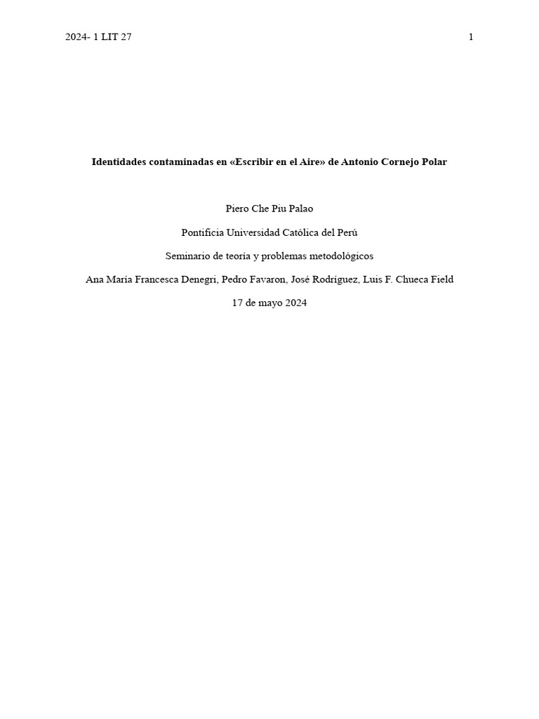 Cornejo Polar | PDF Cornejo Polar | PDF