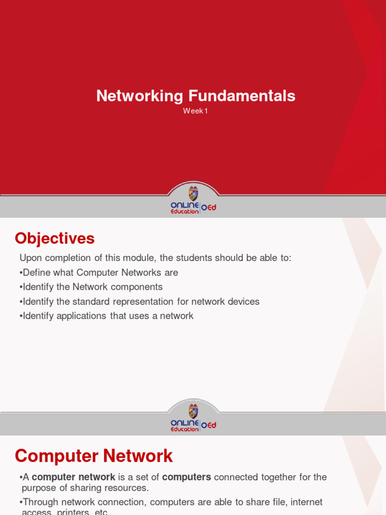 1 Networking Fundamentals Presentation Pdf Computer Network Network Interface Controller