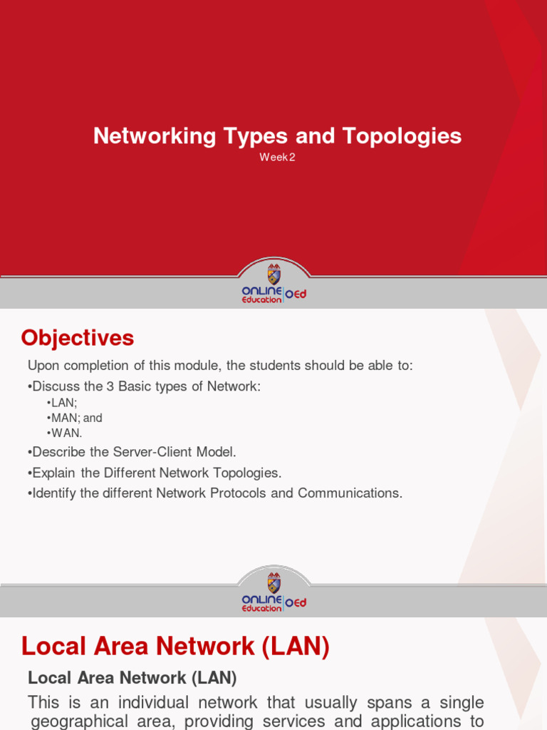 2-Network Types and Topologies P | PDF | Computer Network | Network Topology