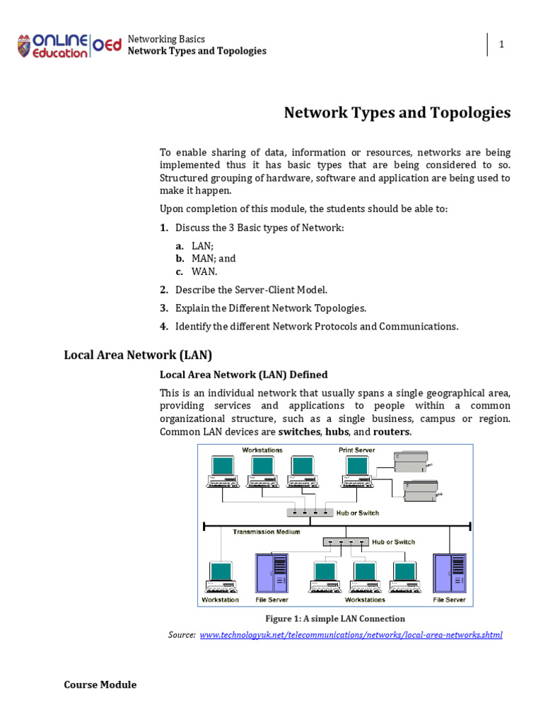 2-Network Types and Topologies M | PDF | Computer Network | Network Topology