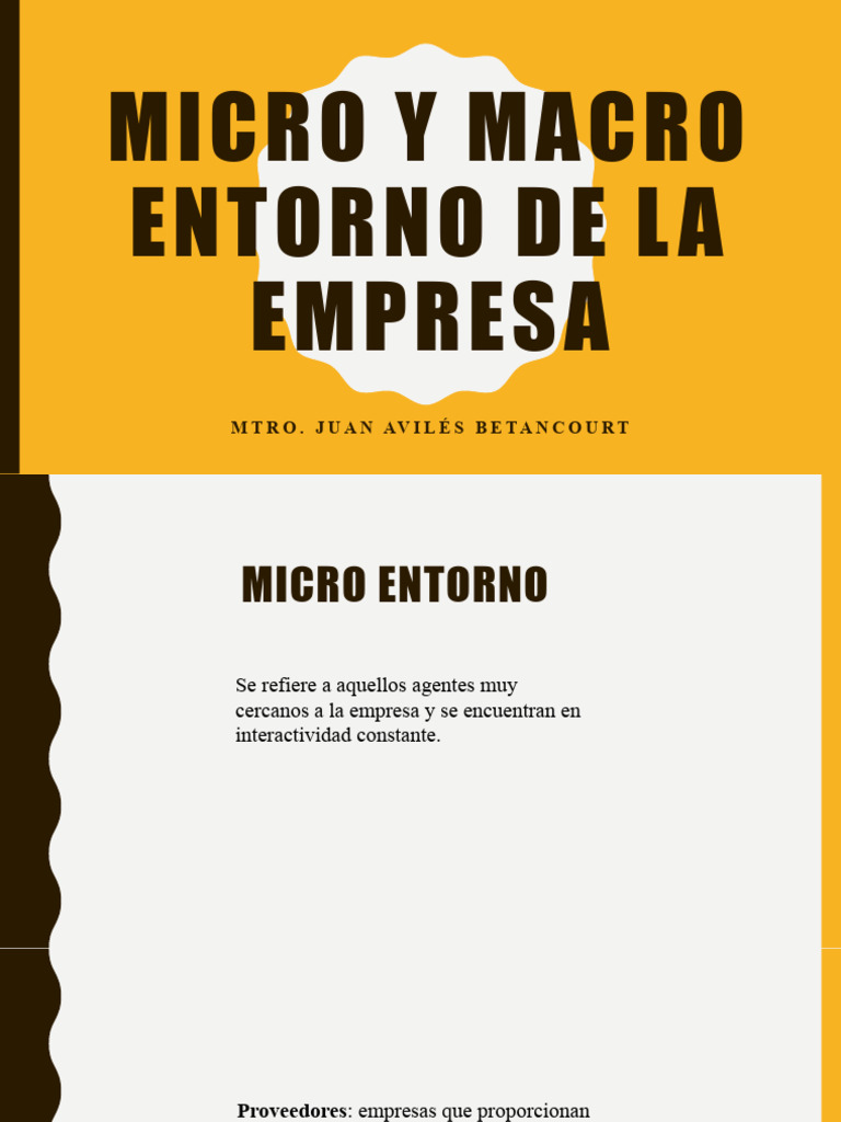 Micro y Macro Entorno de La Empresa | PDF | Business | Mercado (economía)