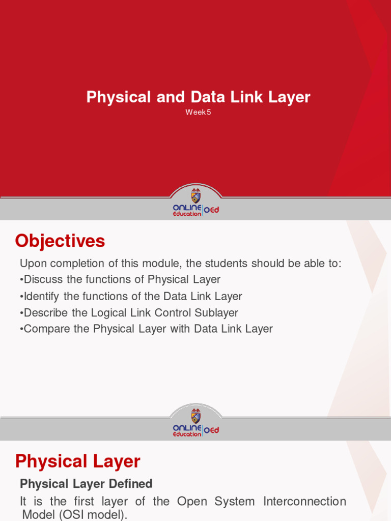 Understanding OSI Physical & Data Link Layers | PDF | Osi Model ...