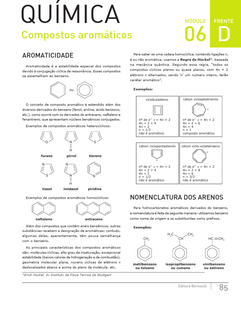 Compostos Aromáticos 3 | PDF | Aromaticidade | Benzeno