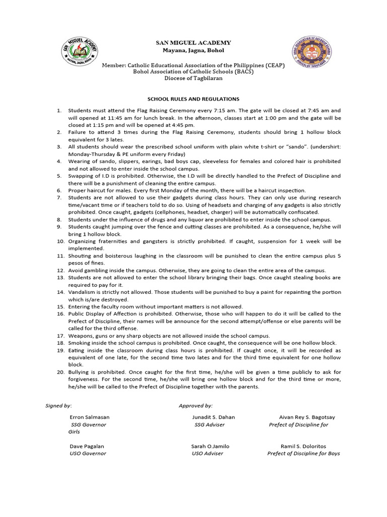 Rules & Regulations | PDF