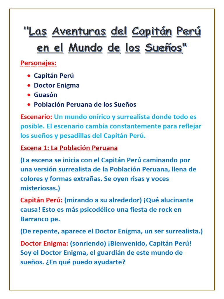 Capitán Perú y el Doctor Enigma | PDF