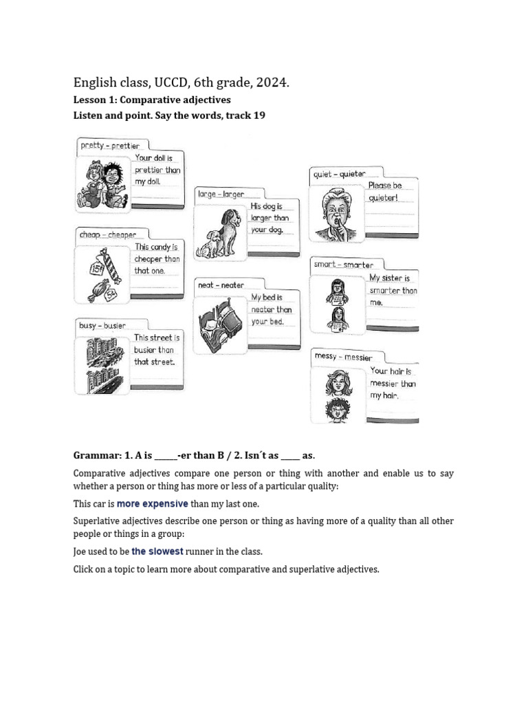 English Compendium, 6th III and IV Corte | PDF | Linguistics | Grammar