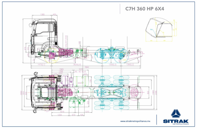 DIAGRAMA C7H 6X4 360HP Sitrak | PDF