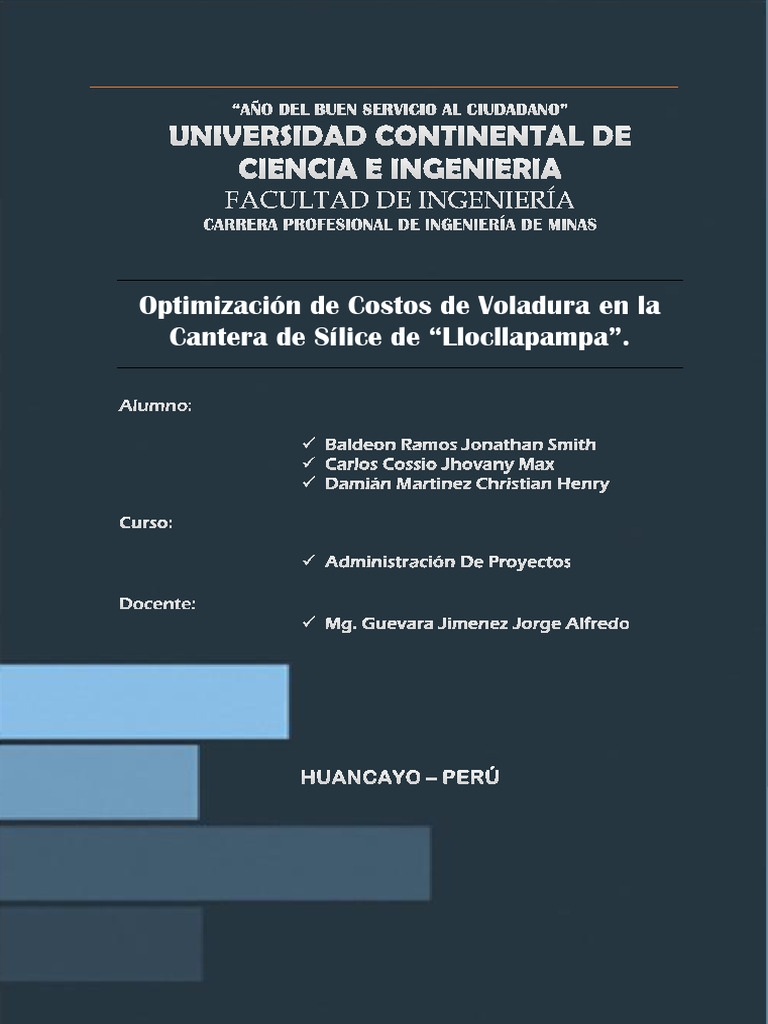 Proyecto Final - Baldeon Ramos Jonathan Smith | PDF | Perforación | Cartucho (armas de fuego)