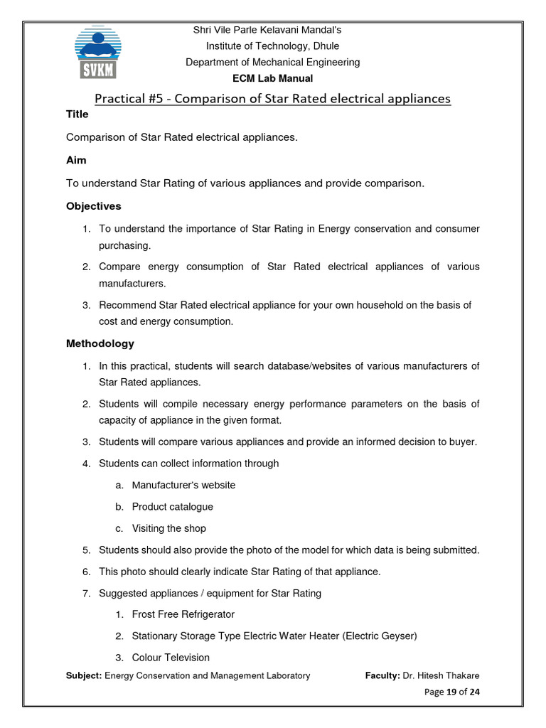 Practical 5 Star Rated Appliances Survey | PDF | Home Appliance | Refrigerator