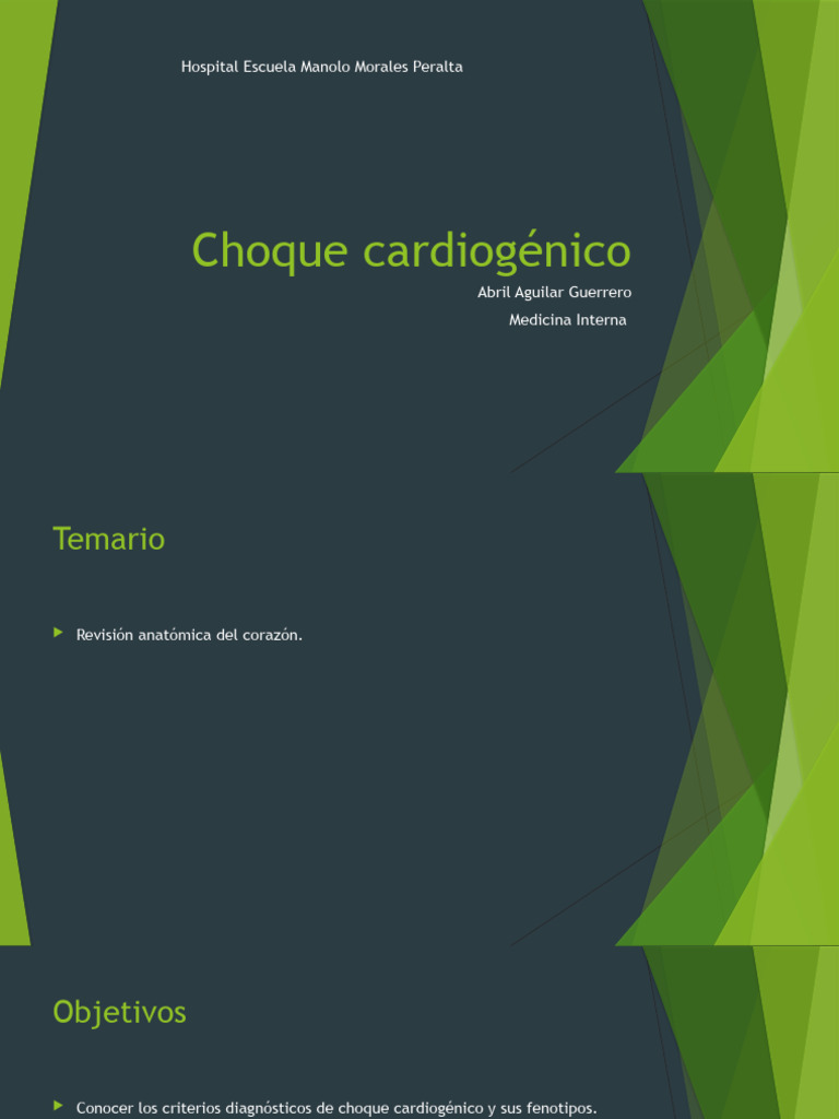 Choque Cardiogenico | PDF | Choque (circulatorio) | Infarto de miocardio