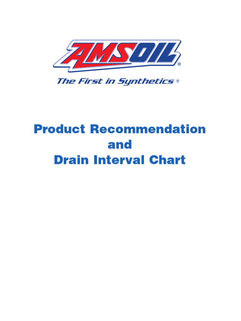 AMSOIL Drain Idation Chart 1 122 | PDF | Motor Oil | Manual Transmission