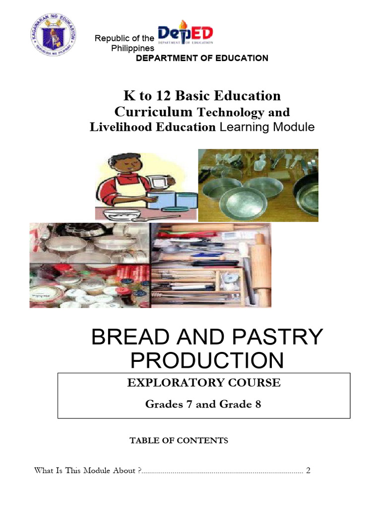 K To 12 Bread and Pastry Learning Module | Download Free PDF | Cakes ...