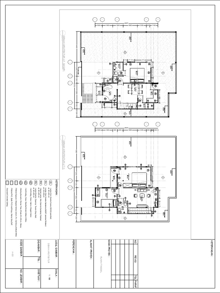 Denah Arsitektur Rumah Tinggal | PDF