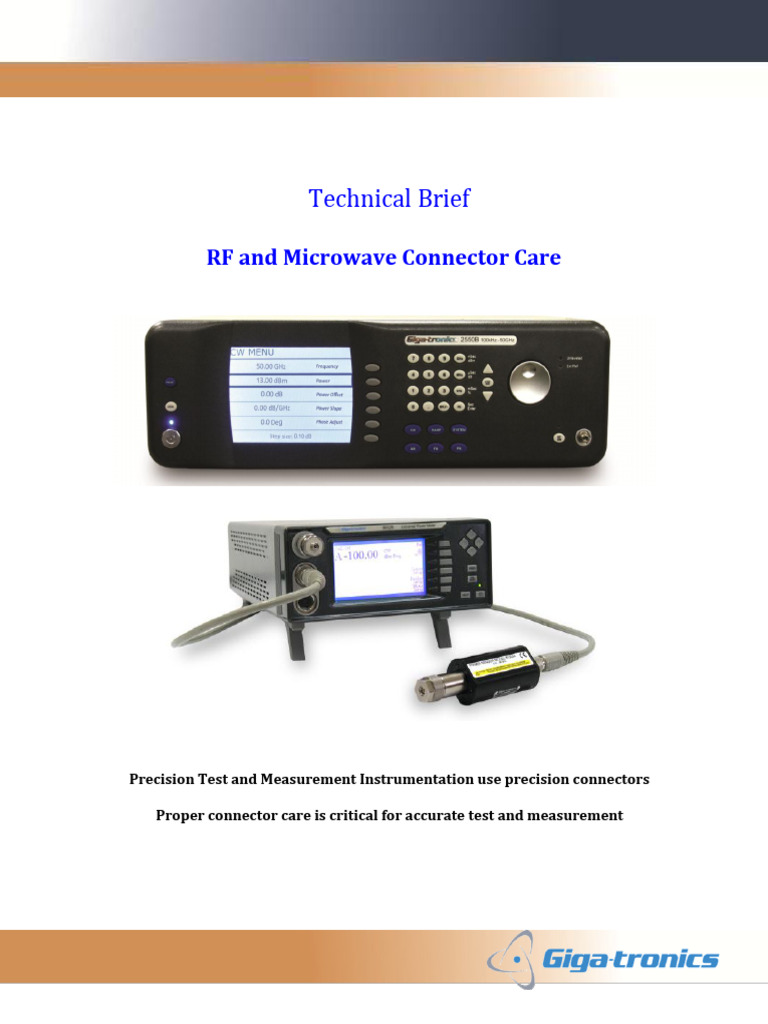 RF and Microwave Connector Care | PDF | Electrical Connector | Microwave