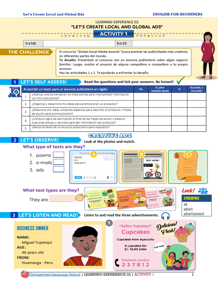GT - Learning Experience 02 - Worksheet 1 | PDF