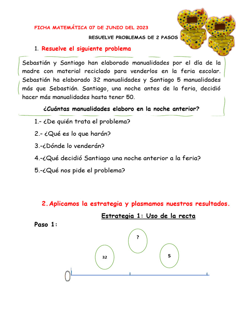 FICHA MATE 7 de JUNIO PROBLEMAS DE 2 PASOS | PDF