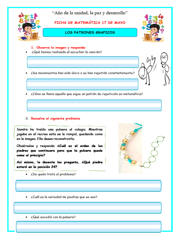 Ficha Mate 17 de Mayo Patrones Gráficos | PDF
